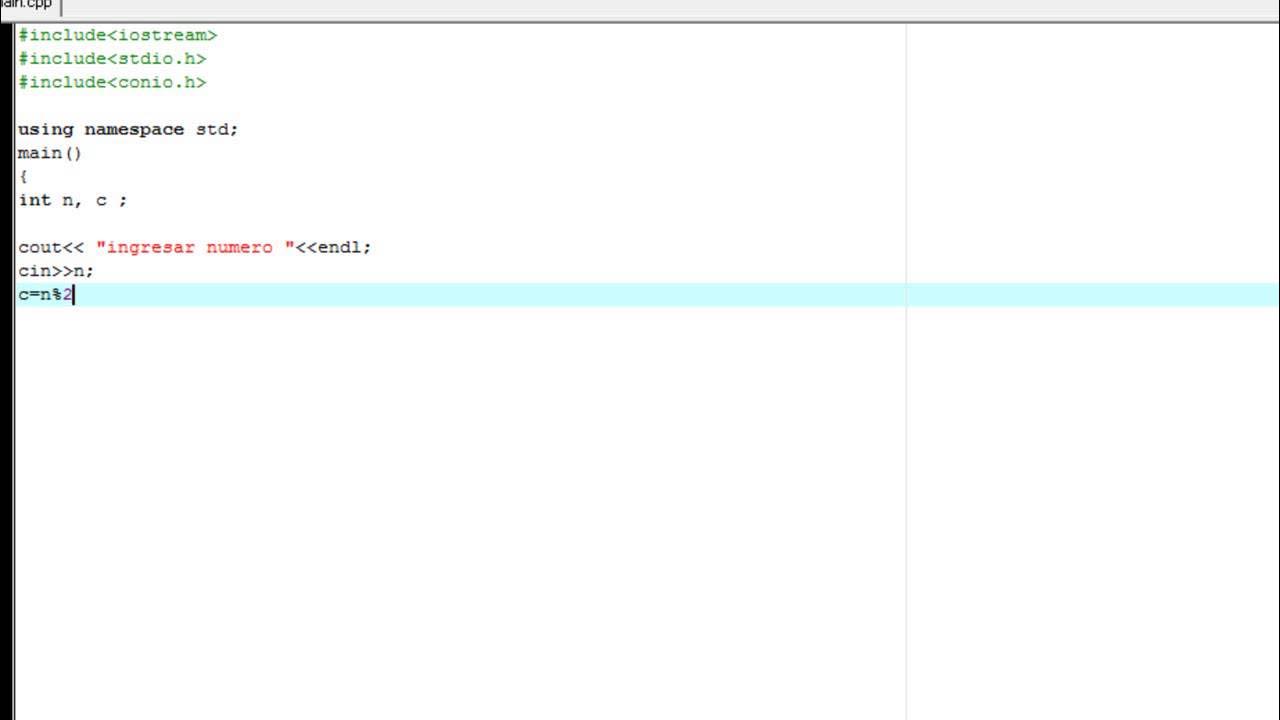 Programa que determine si un numero es par o impar, Programa Dev c++ ...