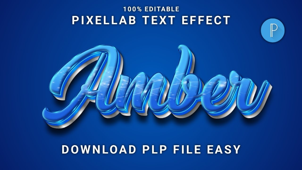Amber Text Effect in pixellab | 3d glow text effect in pixellab | plp ...
