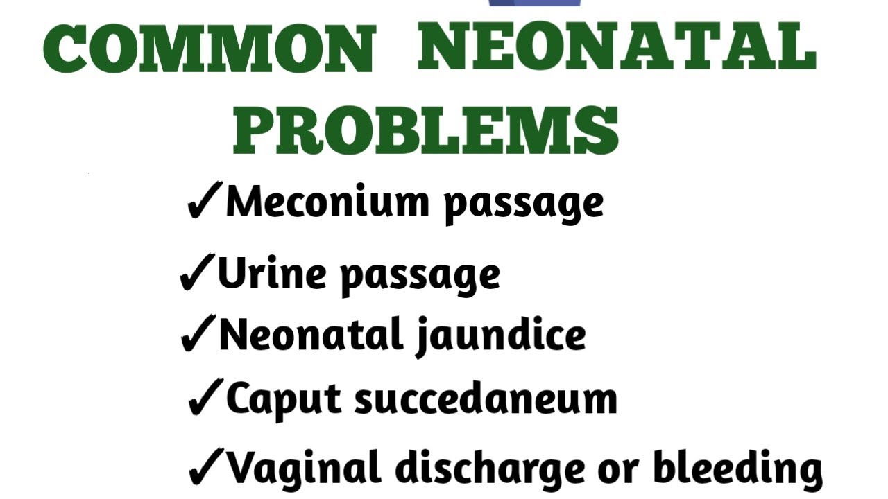 COMMON NEONATAL PROBLEMS - YouTube