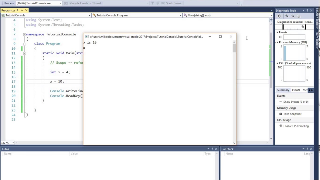 Csharp Variable Scope Youtube