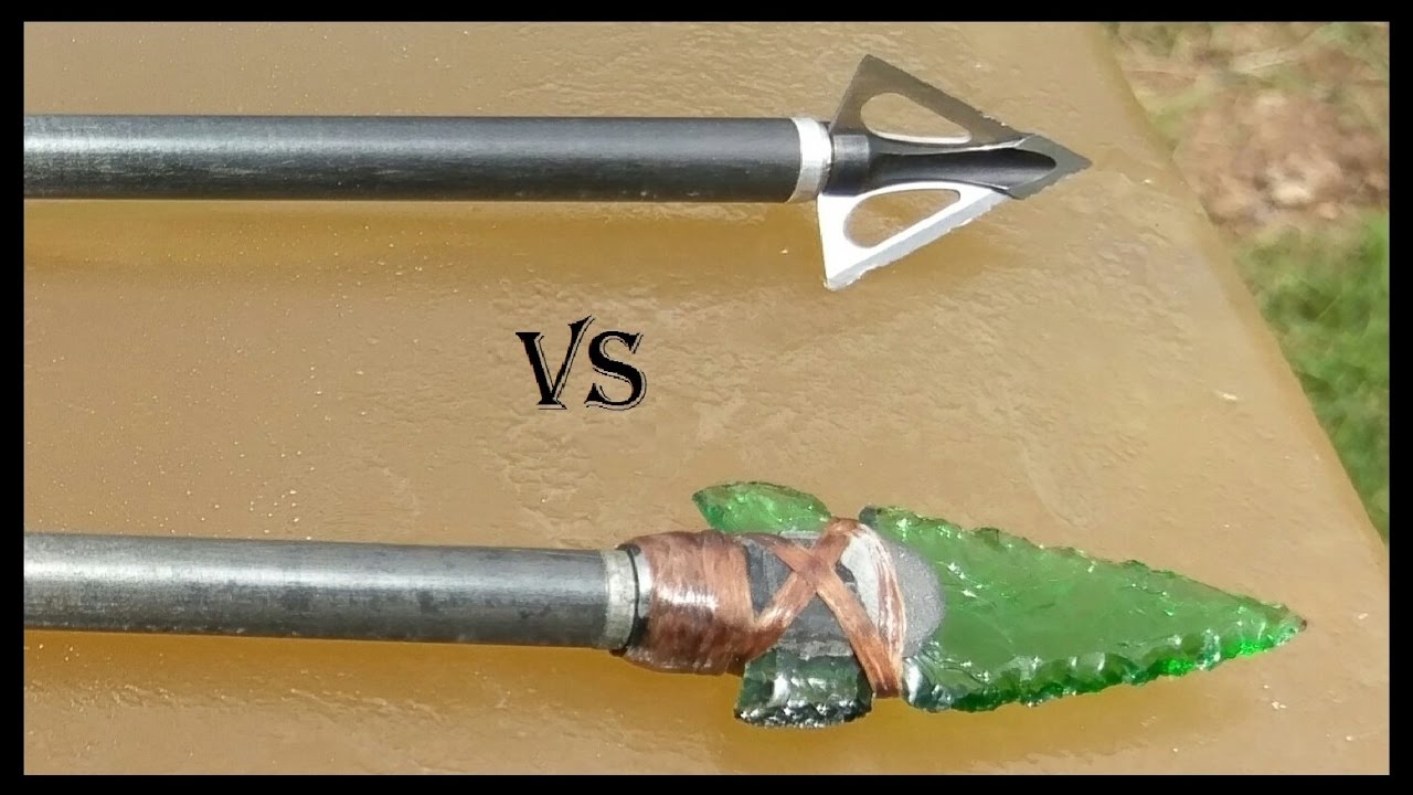 Part 1 Glass Arrowhead Vs Modern Broadhead Ballistics Gel Part 1 Glass Arrowhead Vs Modern Broadhead Ballistics Gel