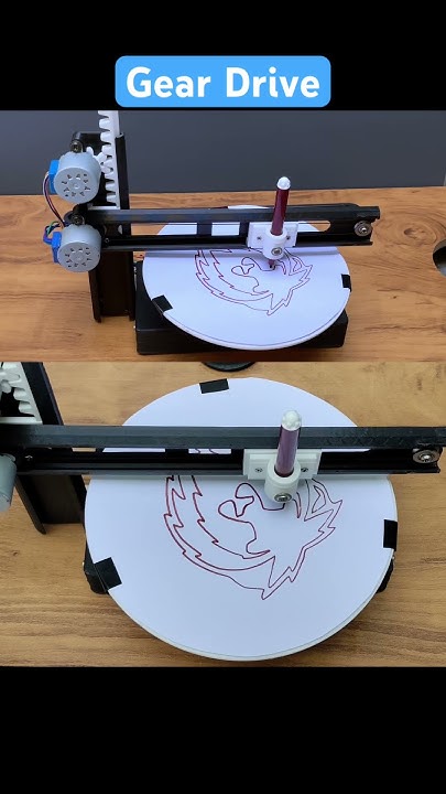 Polar CNC Plotter V4 (3D Printed Hybrid Model #3dprinting #arduino #robotics - YouTube