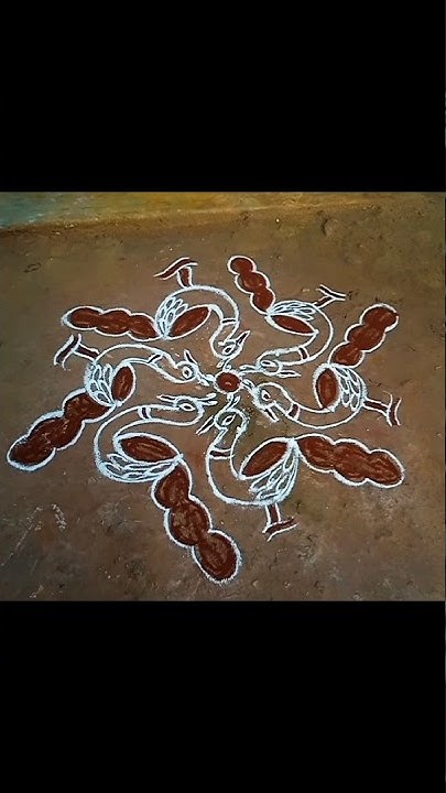Peacock kolam Design - YouTube
