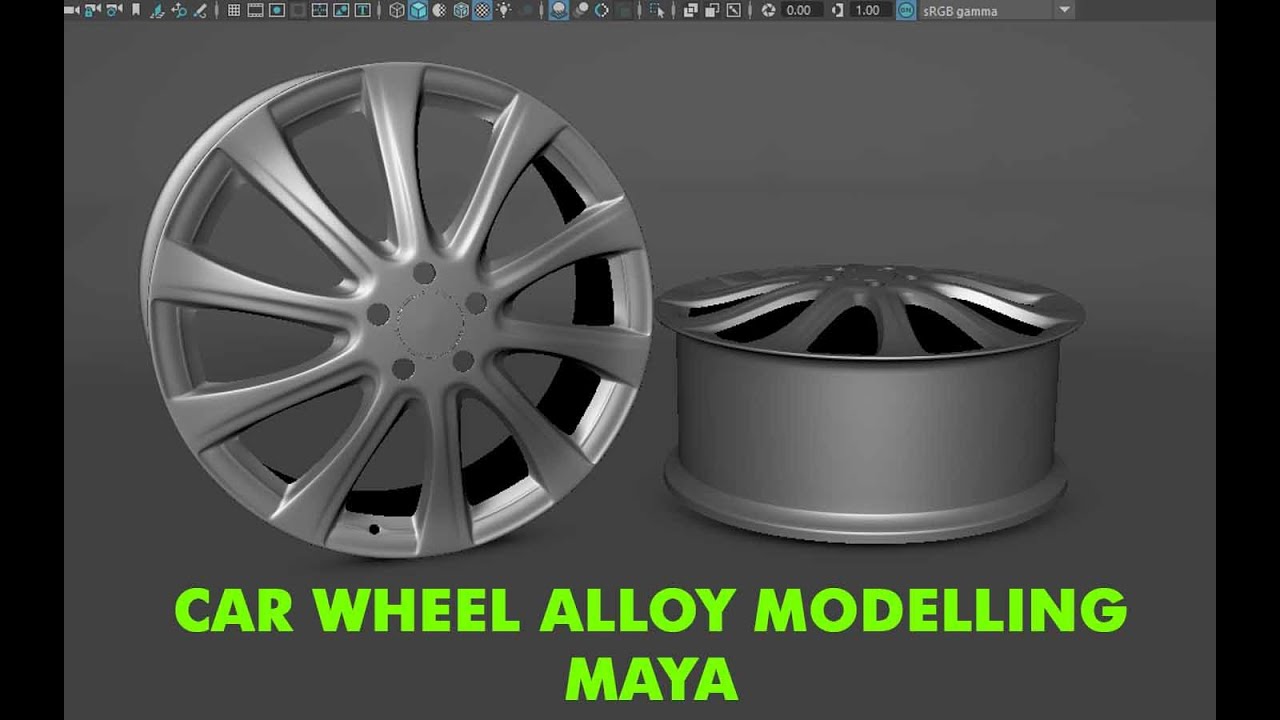 Car Wheel Modelling Tutorial Alloy Tyre Part-01 Autodesk Maya - YouTube