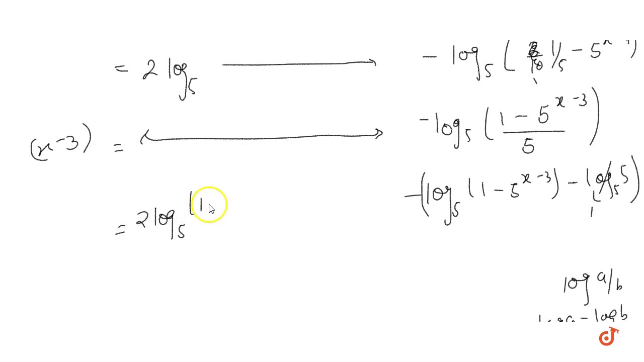 Solve For x log 5 120 x 3 2 log 5 1 5 x 3 Log 5