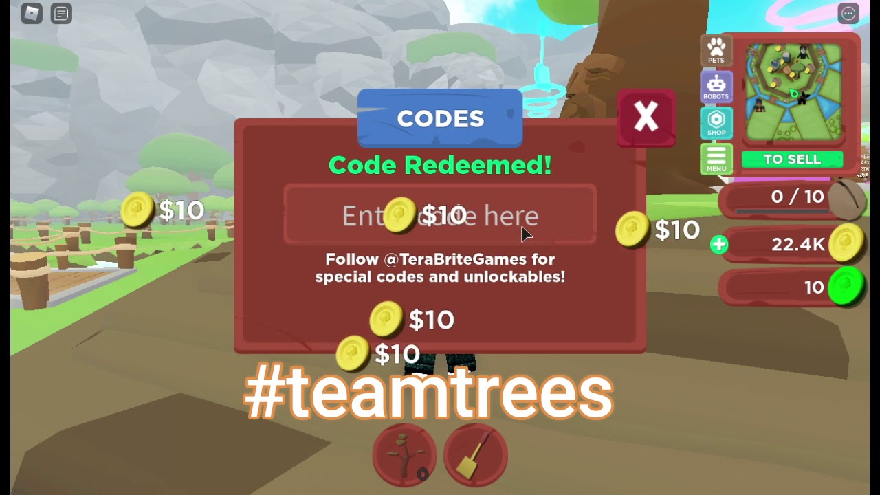 *ALL 10 CODES* Tree Planting Simulator | Roblox Codes - YouTube