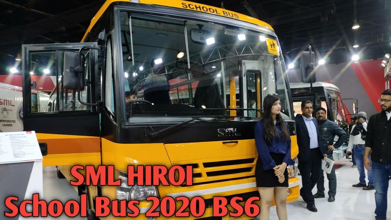SML Isuzu HIROI School Bus 2020 BS6 | Walk Around |Specifications ...