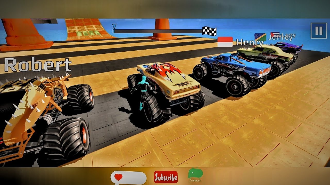 Ultimate Monster Truck Stunt Race•Mobile gameplay • - YouTube