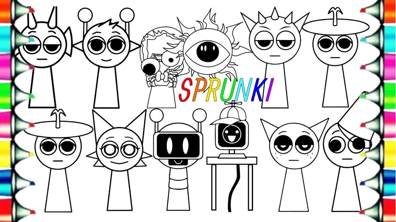 Incredibox Sprunki New Coloring Pages | How to Color Sprunki Evolution ...