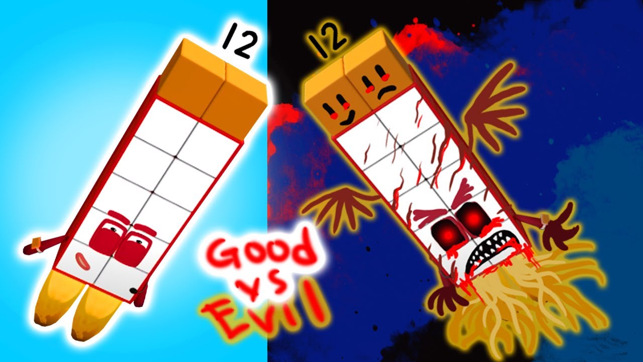 Numberblocks NEW Design 2020 Number 12 Ride the Rays HORROR VERSION ...