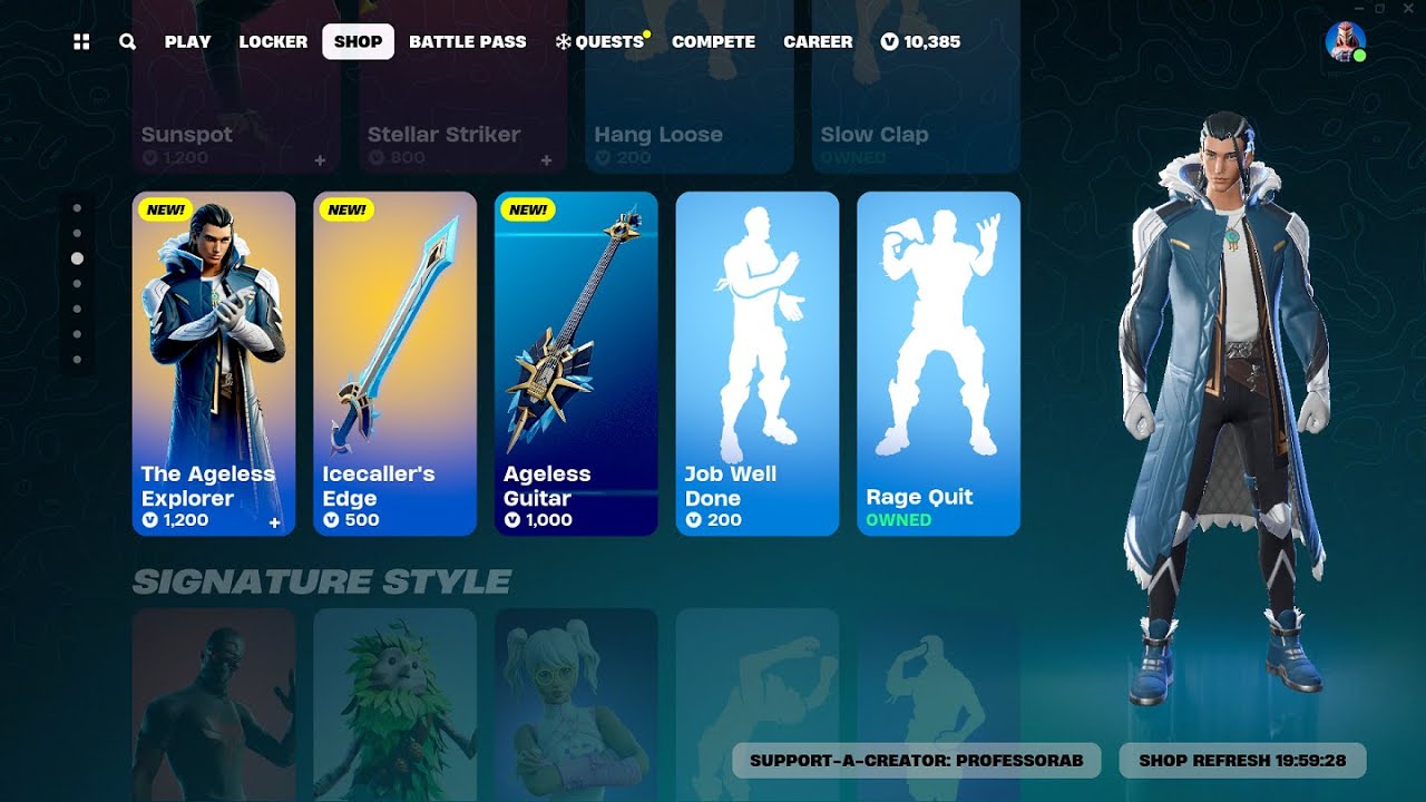 When Fortnite Adds The Paid Version Of Battle Pass Skin (The Ageless ...