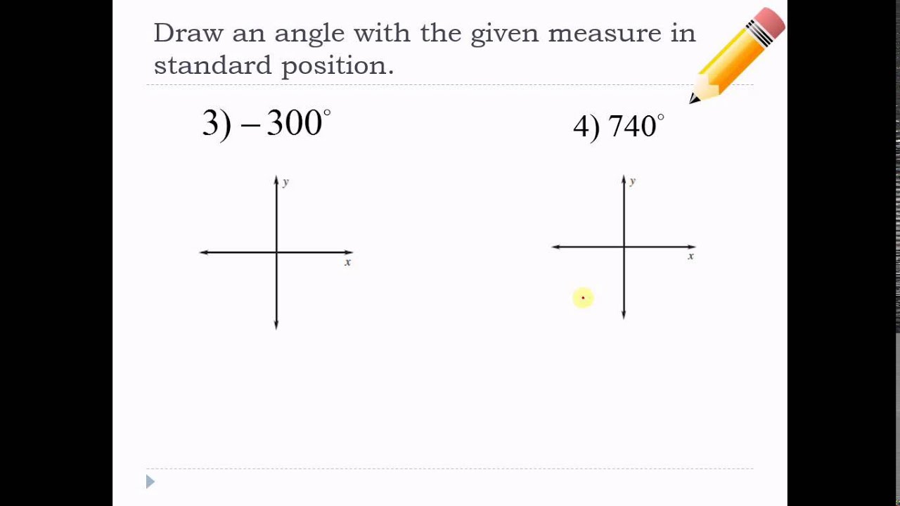 Unit 13: Define General Angles and Use Radian Measures - YouTube