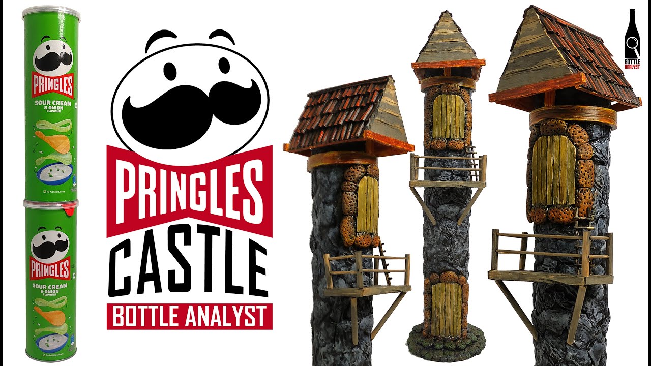 HOW TO MAKE DIY PRINGLES MEDIEVAL STONE CASTLE l PRINGLES l DIY l ...