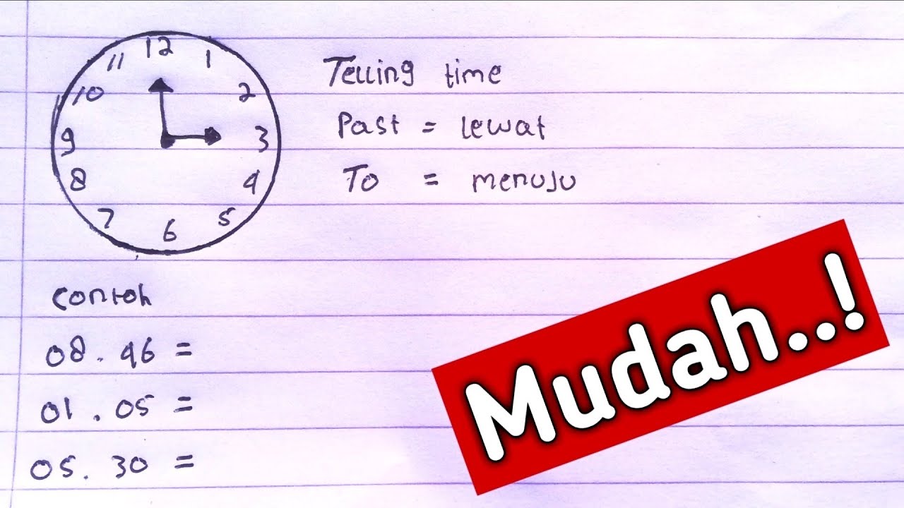 Cara membaca Jam dalam bahasa Inggris [telling time english grammar ...