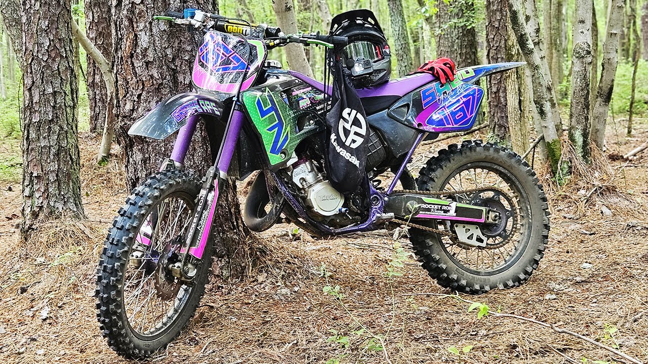 Riding a very untuned Grape Ape Yamaha YZ144 (Still Fun) - YouTube