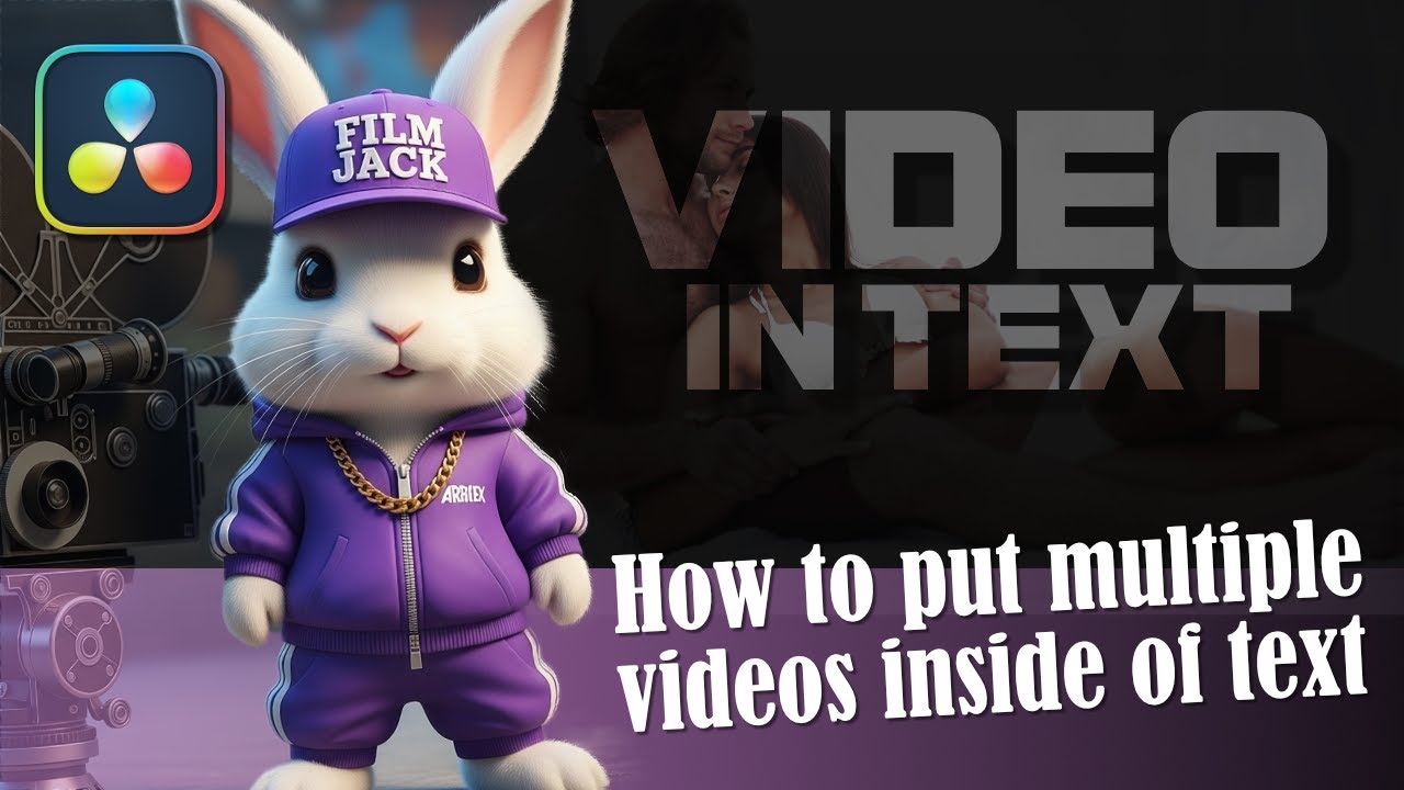 Fly Through Text with Video Inside in DaVinci Fusion | Creative Text ...