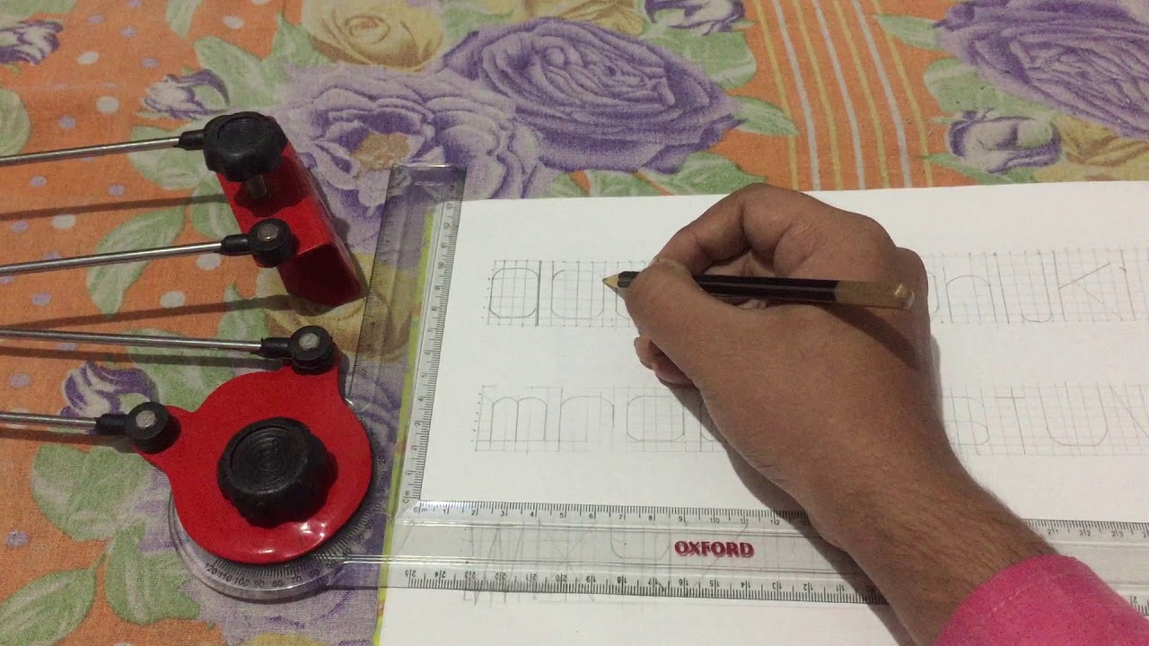 How to write small alphabet in engineering drawing - YouTube