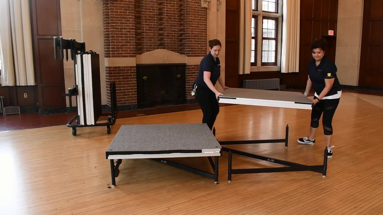 How to Set 4x4 Stage Risers - YouTube