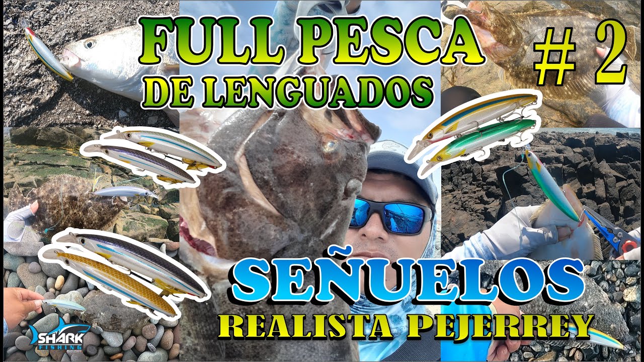 Lenguados con Señuelos Realista Pejerrey SHARK - YouTube