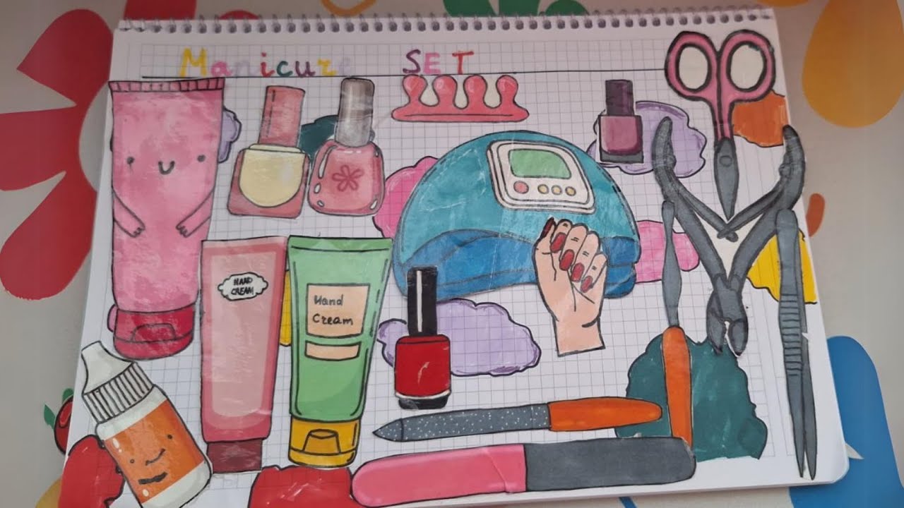 Manicure Set 💸 Paper DİY 💸 Asmr 매니큐어 세트 - YouTube