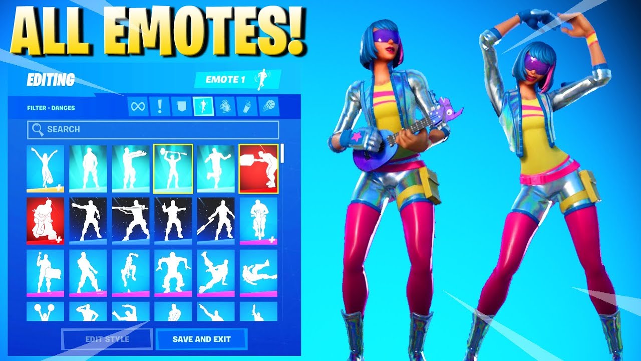 SHIMMER SPECIALIST SKIN Showcase with All Fortnite Dances & Emotes ...