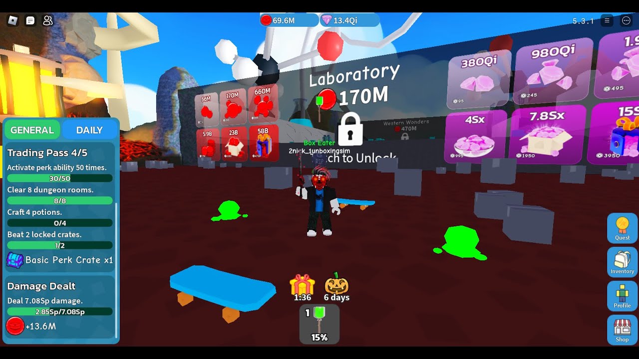 EP#13 - World 4 = Area 45. Underworld! in Roblox : [UPD!] Unboxing ...