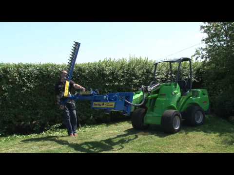 Slanetrac SA800 Swivel Trim Avant Hedgecutter Attachment - YouTube
