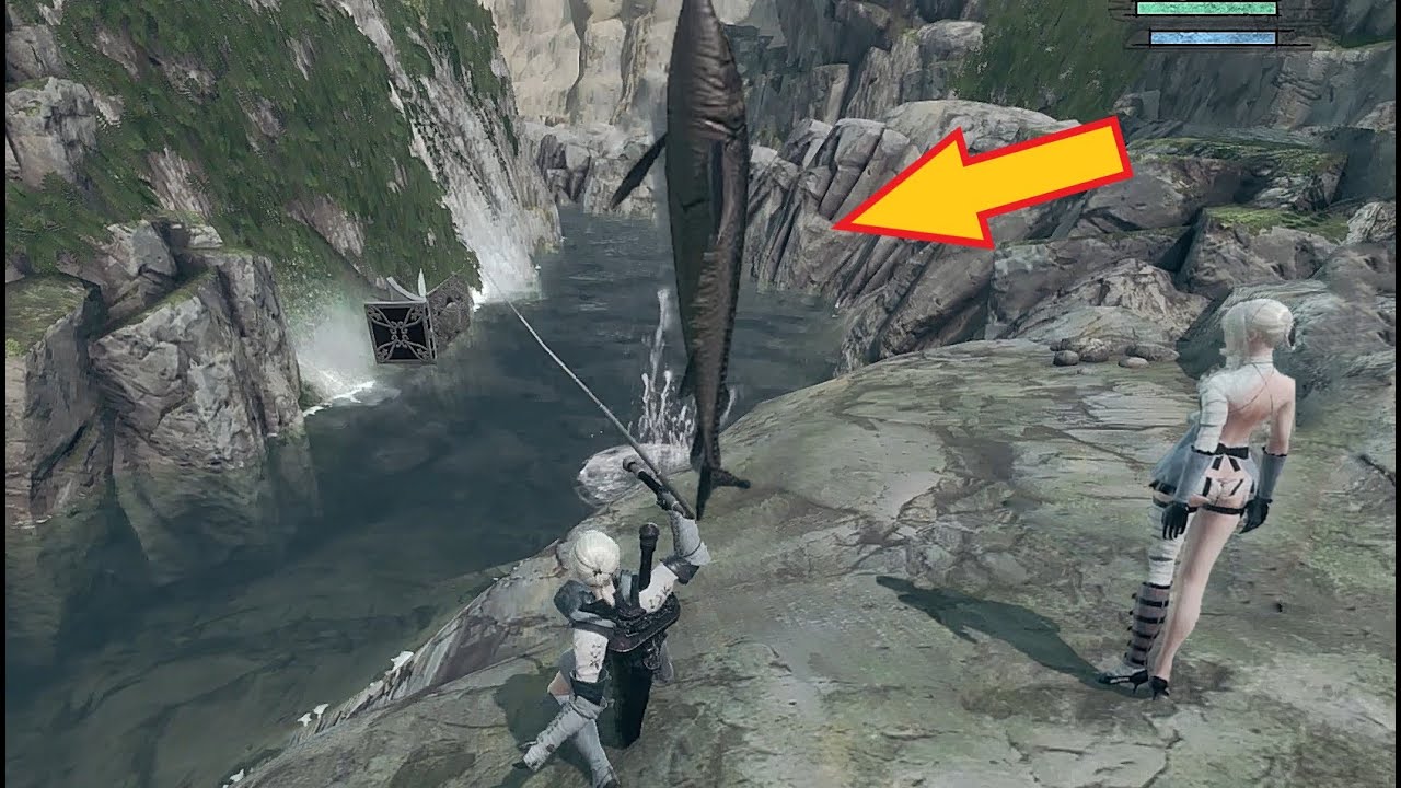NieR Replicant - Find and catch a ROYAL FISH, fishing location ...