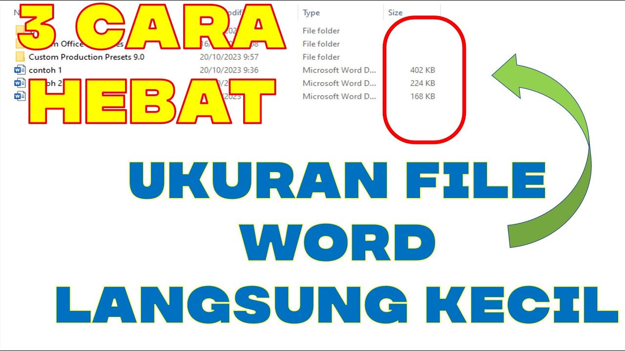 3 Cara Hebat Mengecilkan Ukuran Size File Ms. Word - YouTube
