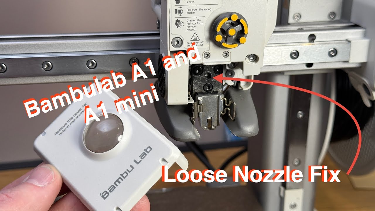 Bambulab A1 and A1 mini loose nozzle fix quick and simple - YouTube