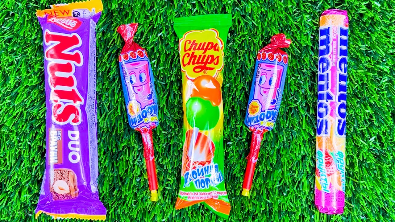 A Lot of Rainbow Fruit Lollipops with Unboxing Glossy Candy Lollipop ...