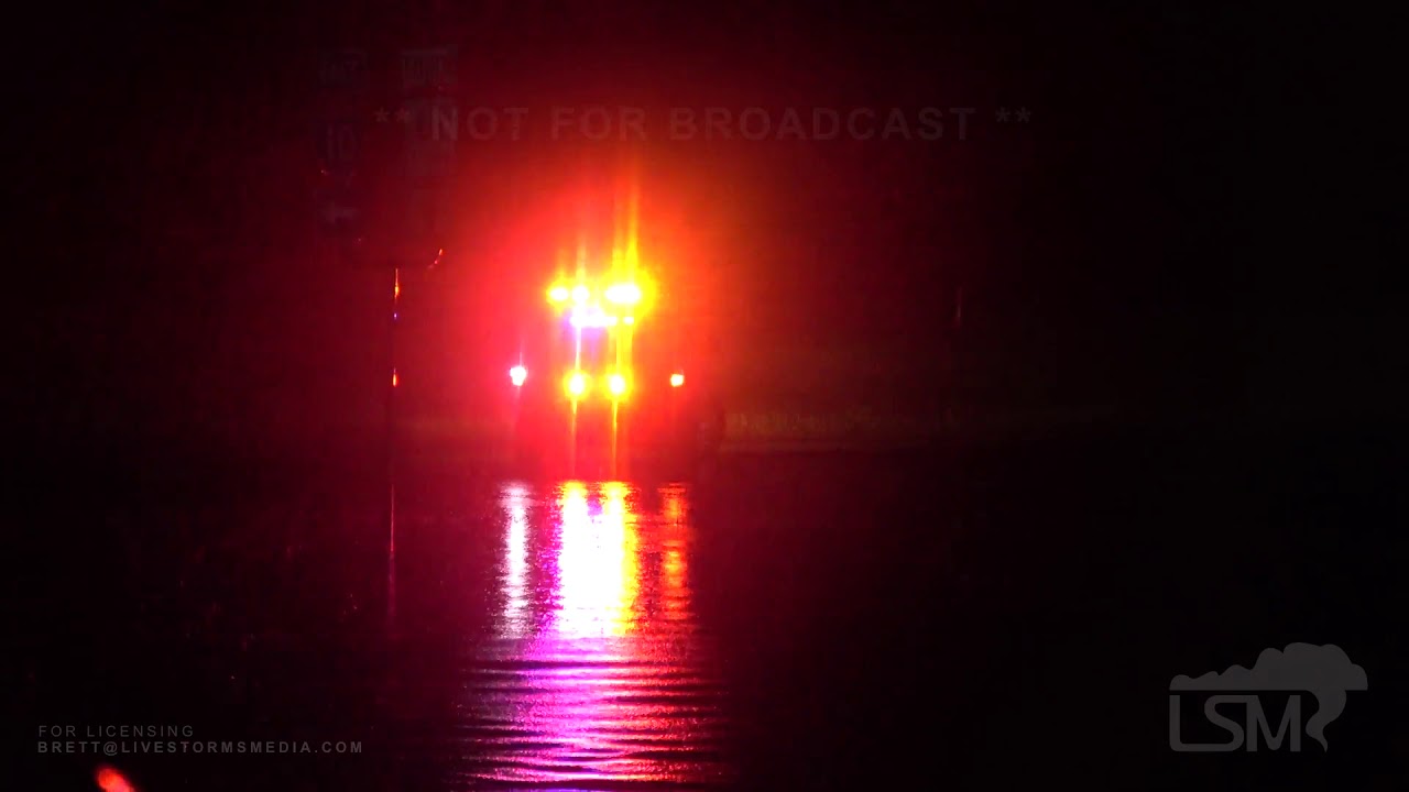 9-18-19 Beaumont, Texas - Blinding Rain on I-10 - Holiday Inn Roof ...