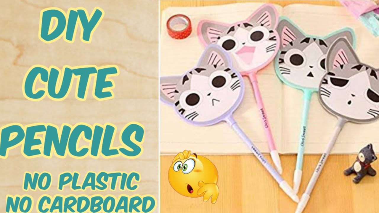 Diy cute pencil/how to make cute pencil at home without plastic or ...