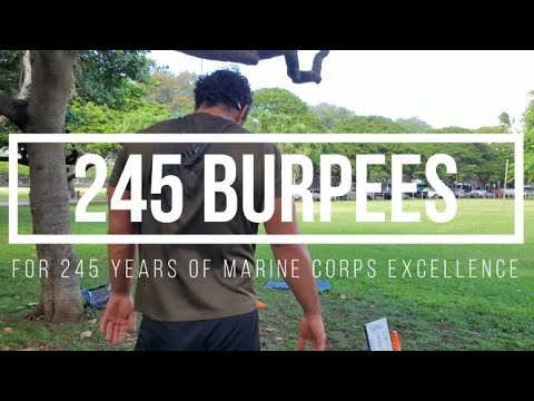 245 burpees for 245 year of marine corps excellence. - YouTube