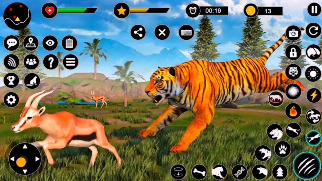 Ultimate Tiger Simulation 3D Idle TIGER vs animal attack on animals tiger simulator - Gameplay ...
