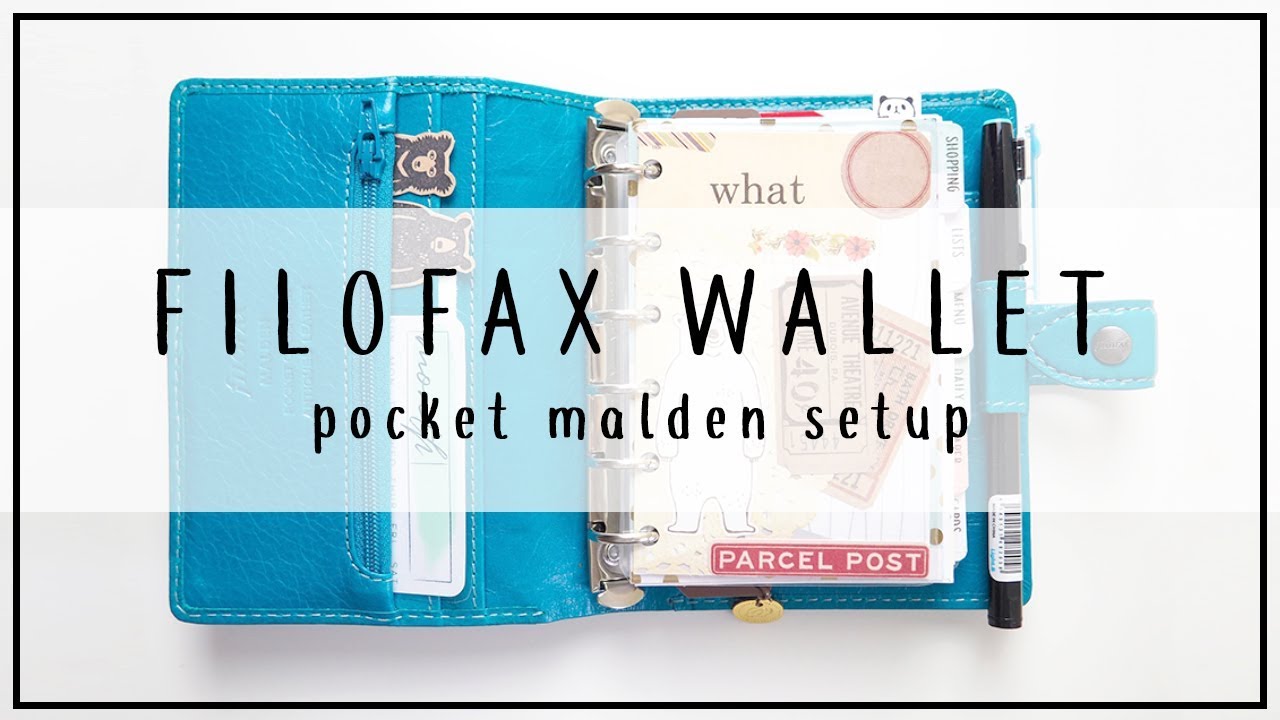 2018 Filofax Wallet Setup - Pocket Malden - YouTube
