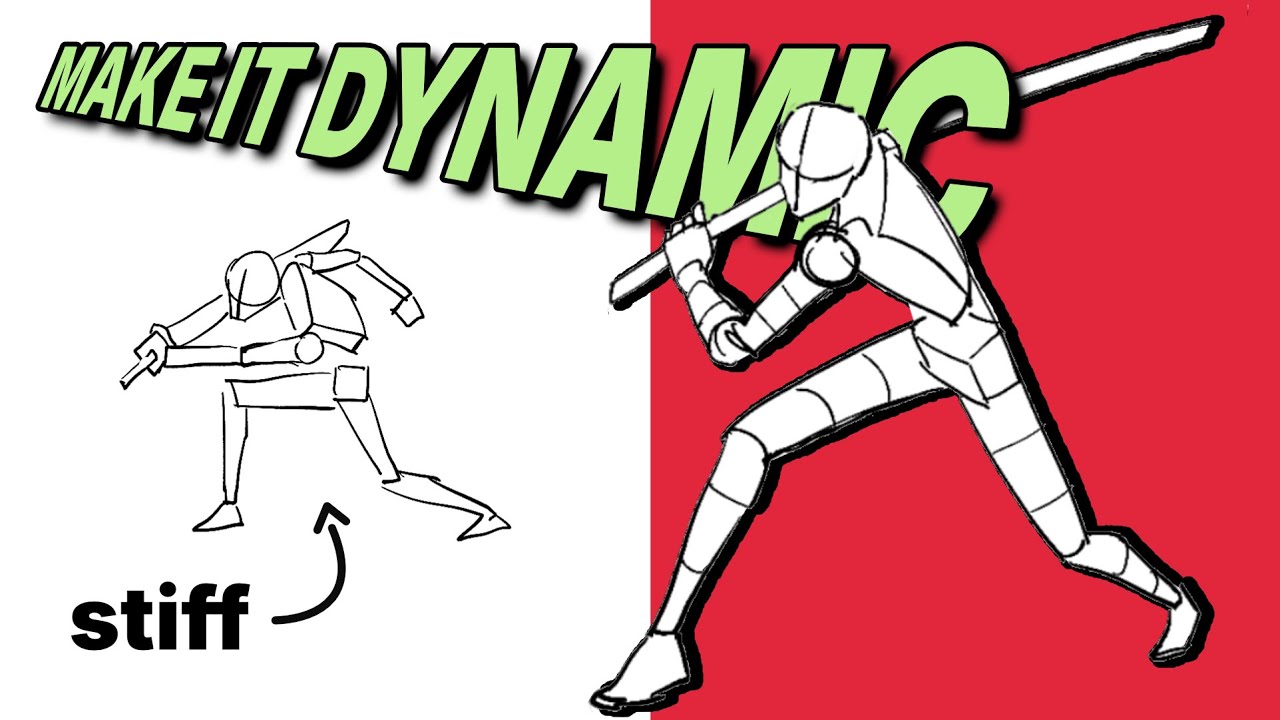 How to Draw Action Poses for Beginners (swordsmen) - YouTube