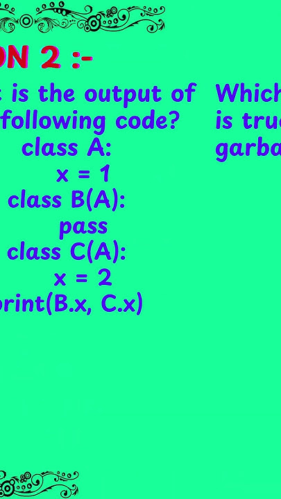 Python Week Part 5interview Questions Of Python Quiz Python