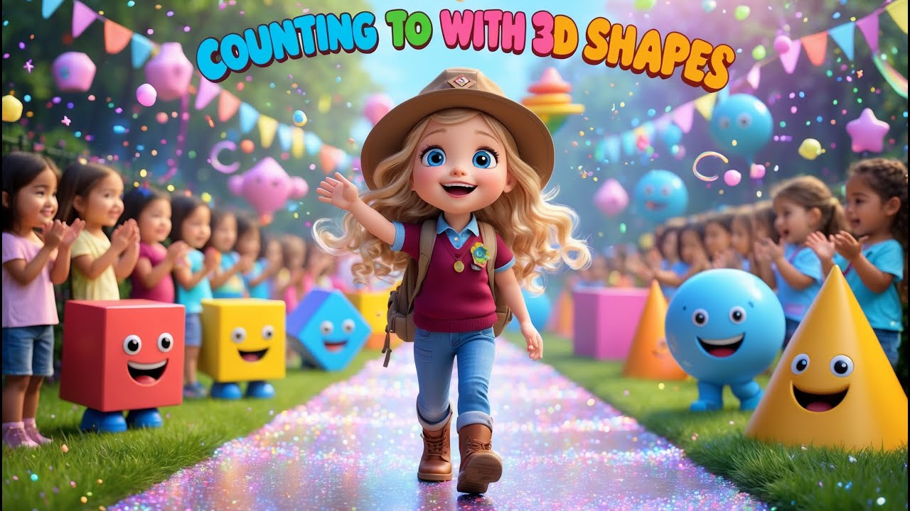 Count to 10 with 3D Shapes | Educational Kids Song | Learn Spheres ...