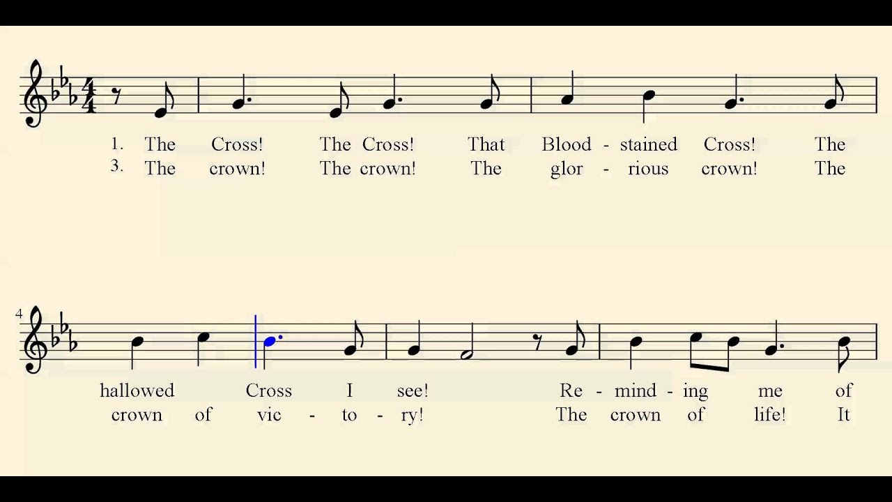 The Cross! The Cross! - Church Song Gospel Hymn - MIDI Church Songs ...