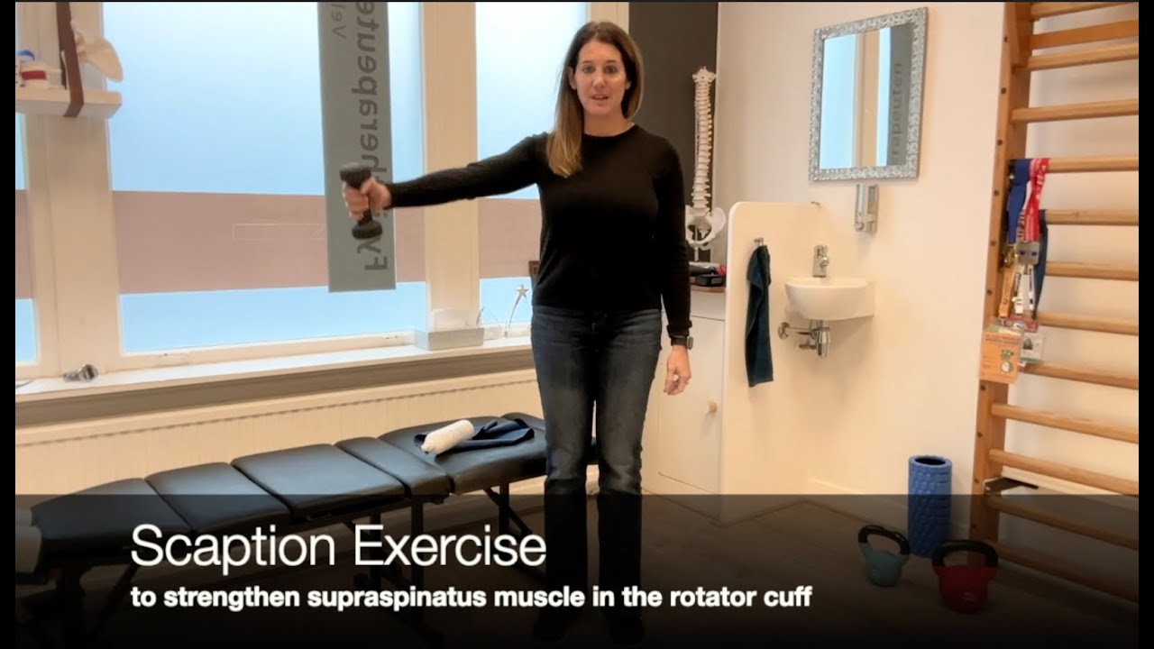 Scaption Exercise to Strengthen Rotator Cuff - YouTube