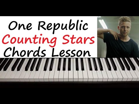 One Republic - " Counting Stars " Piano Chords Tutorial Lesson Easy How ...