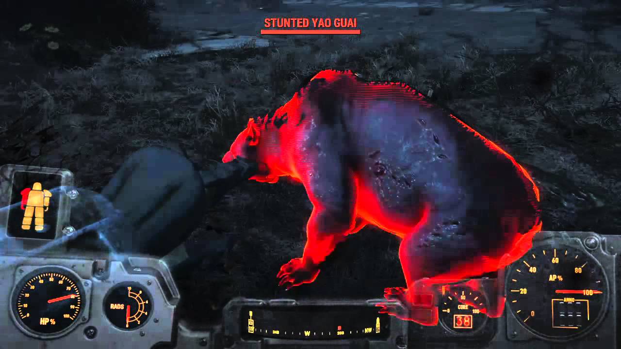 Fallout 4 legendary yao guai survival kill - YouTube