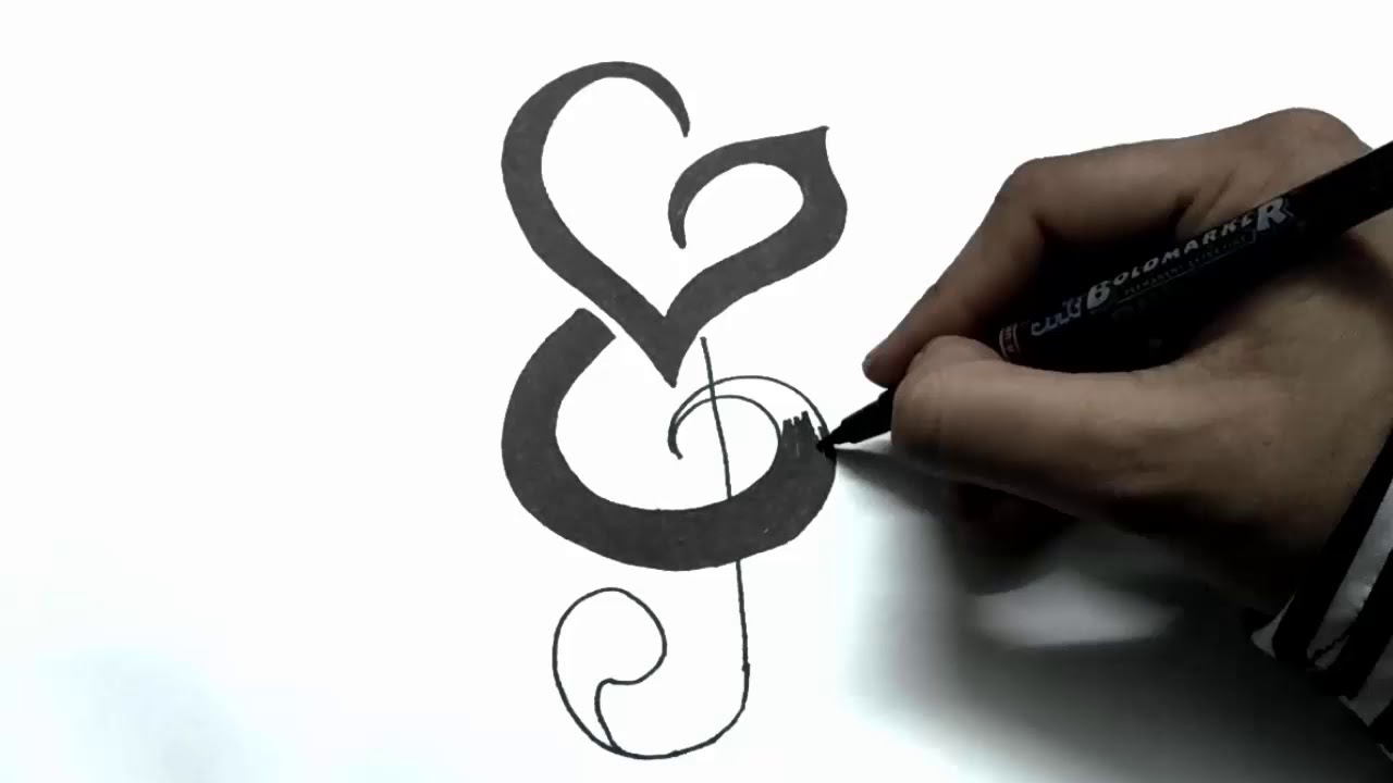 How to Incorporate Initials into Music Notes - Tattoo Design - YouTube