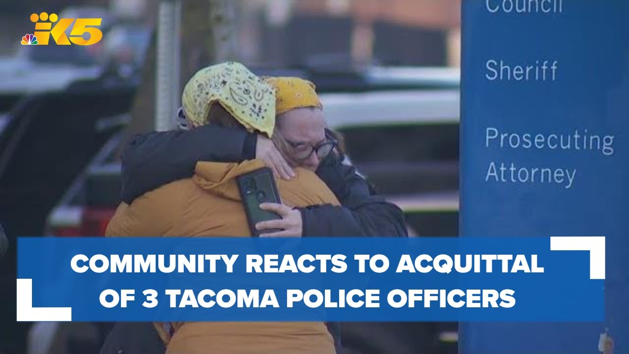 Community reacts to acquittal of 3 Tacoma police officers - YouTube