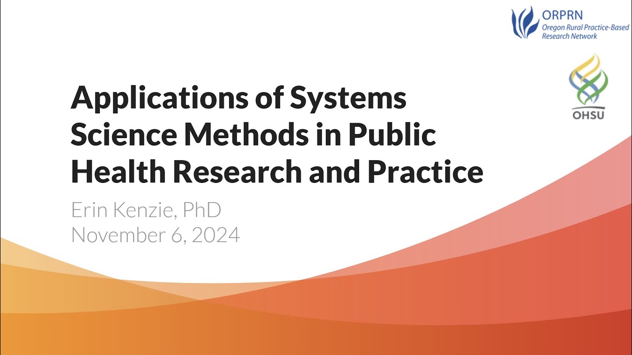 Applications of Systems Science Methods in Public Health Research and ...