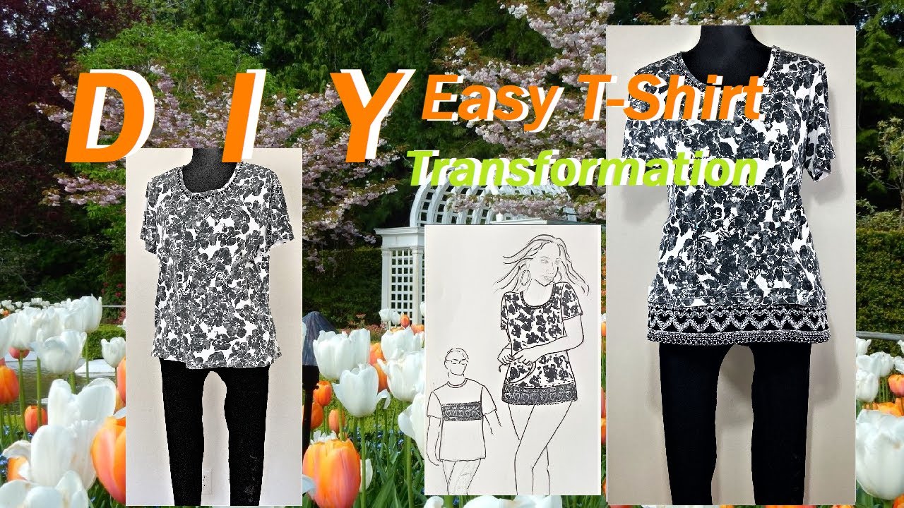 DIY craft: Easy short T-Shirt Transformation with an additional ...