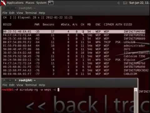 Tutorial Back Track 5 [Obtener clave WEP] By ROBSOR - YouTube