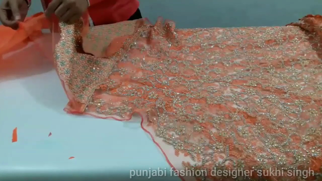 Long gown cutting /part (1) - YouTube