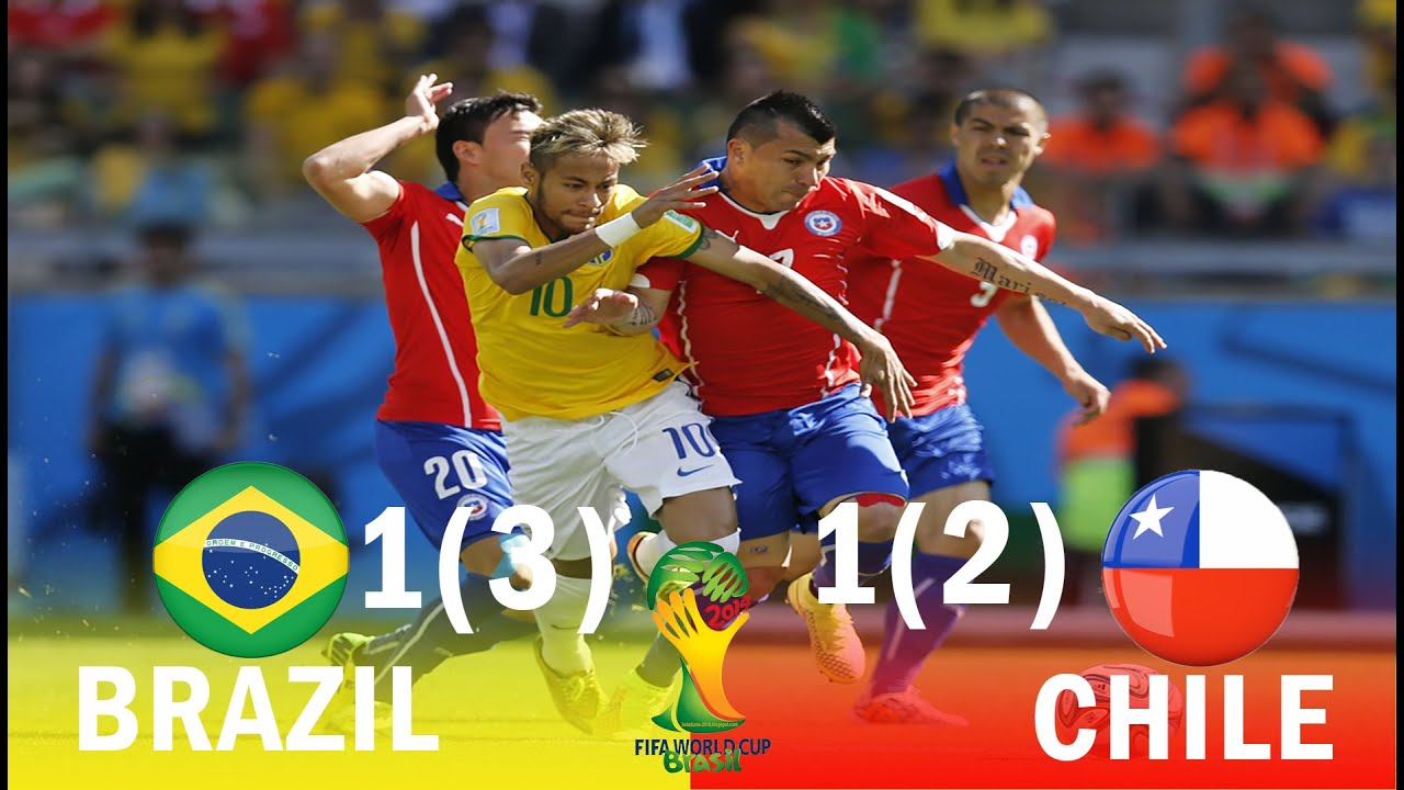 Brazil vs Chile 1x1 [3x2] FIFA World Cup 2014 R16 All Goals & Highlight ...